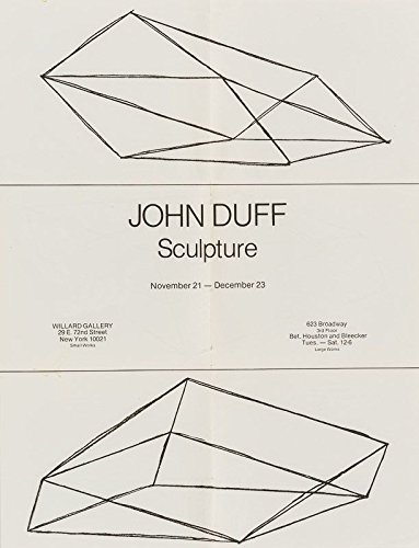 John Duff Sculpture. [Exhibition Poster] November 21 - December 23 ...