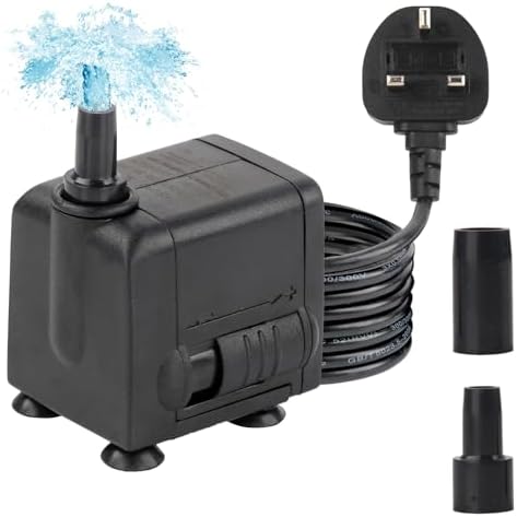Discoball Mini Submersible Water Pump 600L/H 8W Adjustable Ultra Quiet ...
