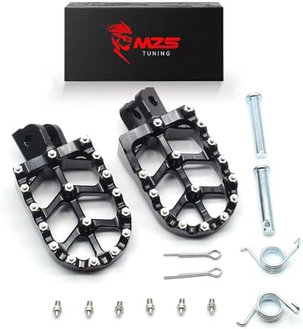 Amazon.com: MZS Motorcycle Foot Pegs, Front Motocross Footpeg MX ...