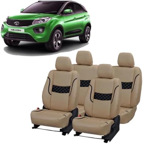 Khushal Leatherite Designer Front and Back Seat Cover Set Compatible ...