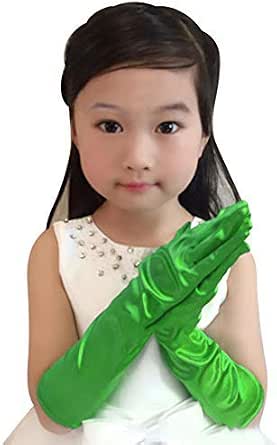 Amazon.com: PENINSULA LOVE Kids Satin Opera Gloves Long Shiny Dress Up ...