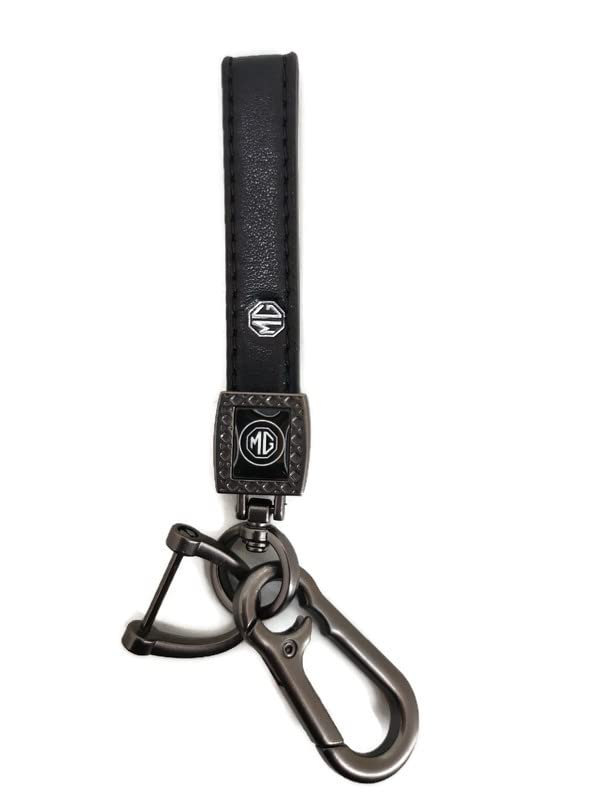 ALTRONA MG Car Locking Hook Fine Leather Keychain/Key Ring for MG Car ...