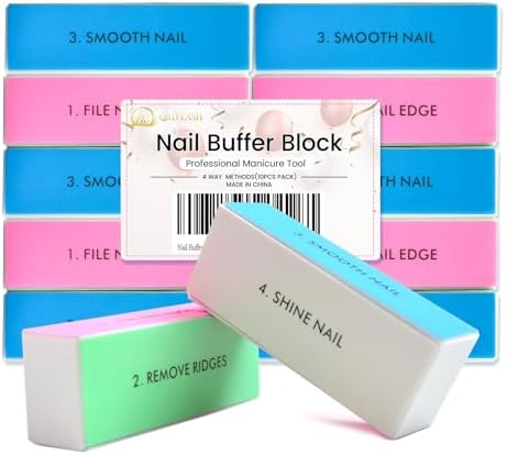 Amazon.com : Maryton Professional Nail Buffer Block - Ultimate Shine Nail Buffing Block with 4 ...