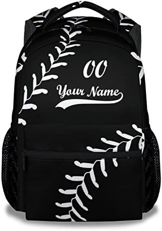 Amazon.com | XaocNyx Personalized Baseball School Backpack for Boys, 16 ...