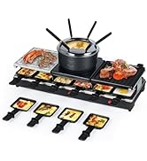 Amazon.com: Saenchue 2-Person Raclette Table Grill - Indoor Non-stick ...
