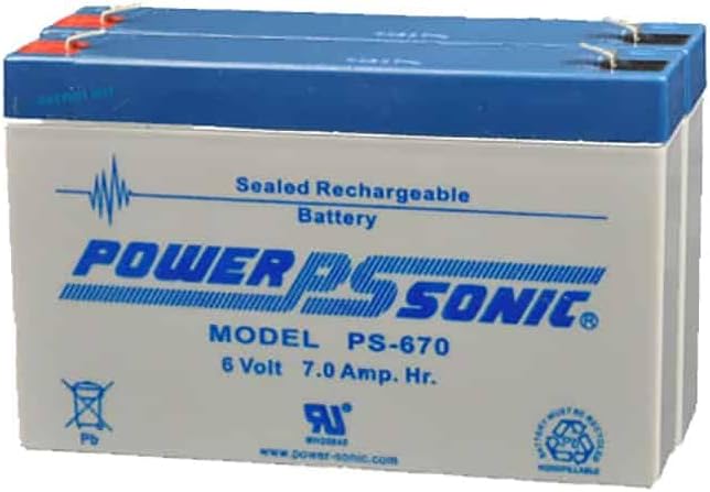 Amazon.com: PS-670(2P) Power-Sonic 6V 14Ah Rechargeable Battery ...