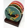 Amazon.com | Charley Harper Feathered Friends Absorbent Stone Coaster ...