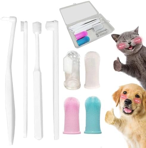 Amazon.com: 8PCS Dog and Cat Toothbrush Set - Complete Dental Care Kit ...