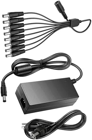 Amazon.com : 12V 7A Security Camera Power Adapter with 8-Way Splitter ...