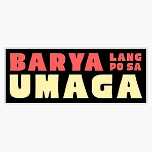 Amazon.com - Barya Lang Po Sa Umaga Jeepney Sign Window Bumper Sticker ...