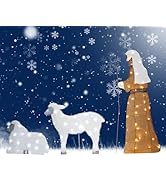 Amazon.com: DROFELY Outdoor Lighted-up Shepherd & Sheep Nativity ...