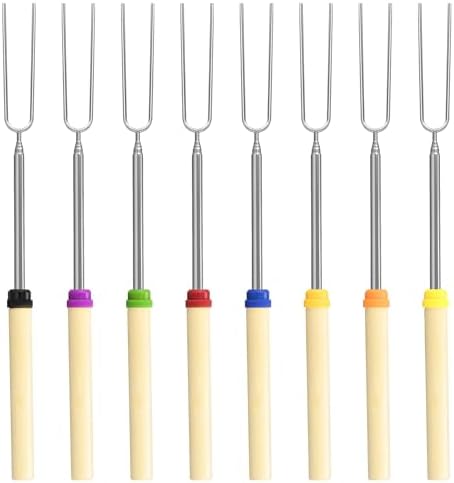 Amazon.com: 5/8/12/24 Pack Marshmallow Roasting Sticks Set, Extendable ...