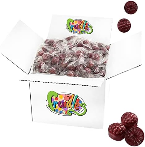 Amazon.com : Fruidles Filled Raspberries Candies, Round Hard Candy ...
