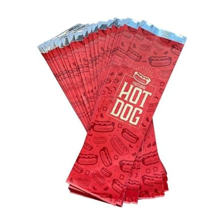 Amazon.com: Grease-proof, Warming Foil Hotdog Wrapper Bags 200pk ...