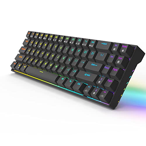 RK ROYAL KLUDGE RK71 Gaming Keyboard, Triple Mode 2.4Ghz/BT5.1/USB-C ...