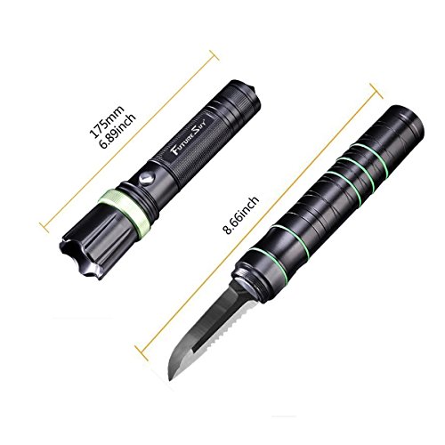 Taktische Taschenlampe mit verstecktem Messer & Glasbrecher ...