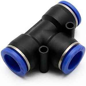 3 Way T shaped Tee Pneumatic 10mm 8mm 12mm 6mm 4mm 16mm OD Hose Tube ...