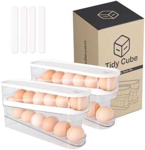 Amazon.com: Tidy Cube - Rolling Egg Dispenser for Refrigerator, Space ...