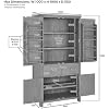 The Furniture Market Marbury Oak | Large Double Kitchen Larder Cupboard ...