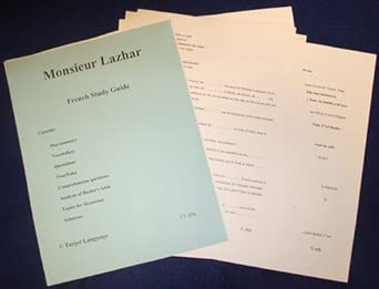 Amazon.com: Monsieur Lazhar-French Study Guide to accompany the Feature ...