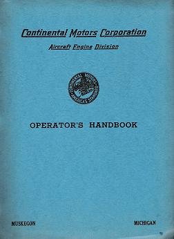 Continental Motors Corporation Aircraft Engine Division Operators ...