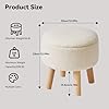 Amazon.com: IBUYKE 13 Inch Foot Stool Ottoman with Storage, Round Small ...