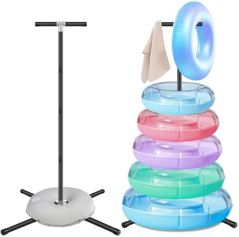 Amazon.com: 2 Pack Metal Pool Float Storage Rack, 65" x 34.5" Large ...
