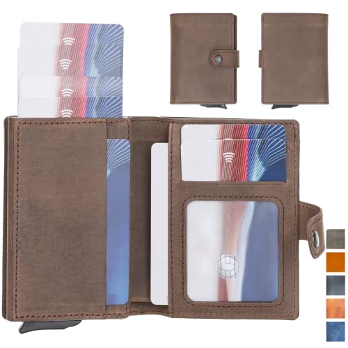 Amazon.com: HARDISTON RFID Blocking Card Holder Genuine Leather ...