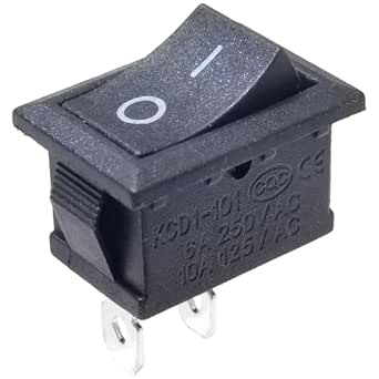 QIYANGBRO(Pack of 10PCS) Boat Rocker Switch 10A125V 6A250V ON/Off 2Pin ...