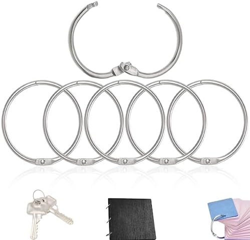 ZELHYEUU 6 Pièces Anneaux de Livre, Anneau Reliure Metal, Anneaux de ...