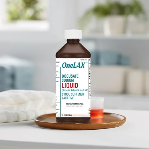 Amazon.com: OneLAX Docusate Sodium Liquid Stool Softner Laxative | 16oz ...