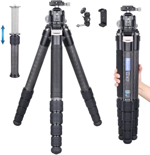 Amazon.com : Professional Heavy Duty Carbon Fiber Tripod CS901C with ...