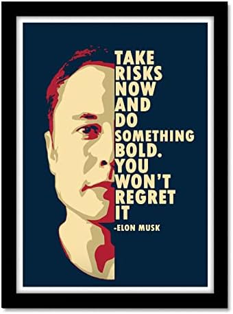 DmcreativityCraft Elon Musk Motivational Wall Frames Framed Posters for ...