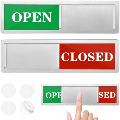 Seco Open/Closed Sliding Window Sign, 300mm x 60mm - Acrylic : Amazon ...