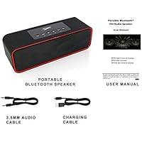 Amazon.com: Portable Bluetooth Stereo Speaker, with 2X5W Dual Acoustic ...