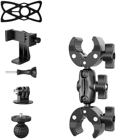 Amazon.com : Double Clamp Mount Bracket Magic Arm with 1/4" Screw ...