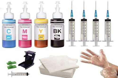 CANOFF CMYK Refill Kit with Suction Tool Combo Pack of High Yield ...