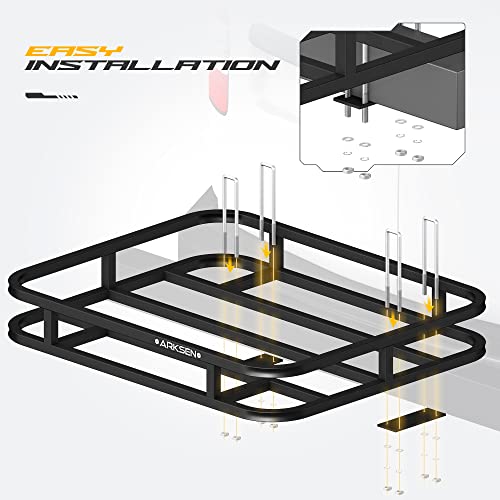 Snapklik.com : ARKSEN 32 X 26 Inch Bumper Mounted Cargo Rack Carrier