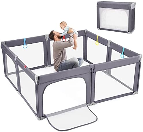 Amazon.com : Dripex Foldable Baby Playpen, 71"×71" Play Pens for Babies ...