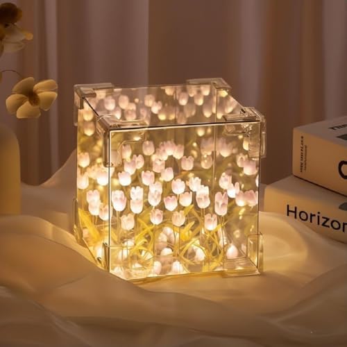 Buy CPENSUS Acrylic Diy - Do It Yourself - Tulip Cube Mirror Lamp, 30 ...