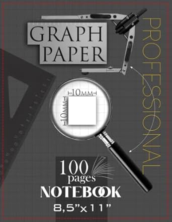 Amazon.com: Graph Paper Notebook Composition, Square Grid 10x10, Quad ...