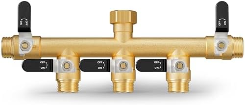 Amazon.com: Garden Hose Splitter, 5 Way Heavy Duty Brass Hose Splitter ...