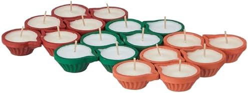 Amazon Brand - Solimo Colored Wax Tealight Candles(Set Of 100,Unscented ...