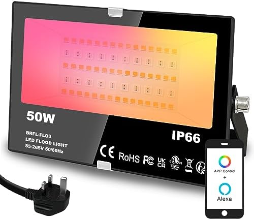 LED Floodlight Outdoor or Indoor 35W Smart RGB Colour Changing Flood ...