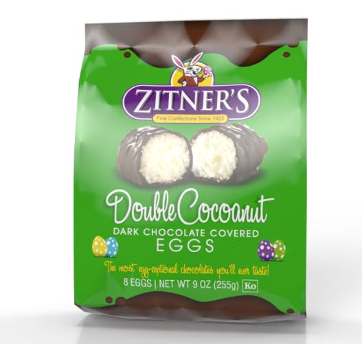 Amazon.com: Zitner Double Coconut Dark Chocolate Covered Eggs For ...