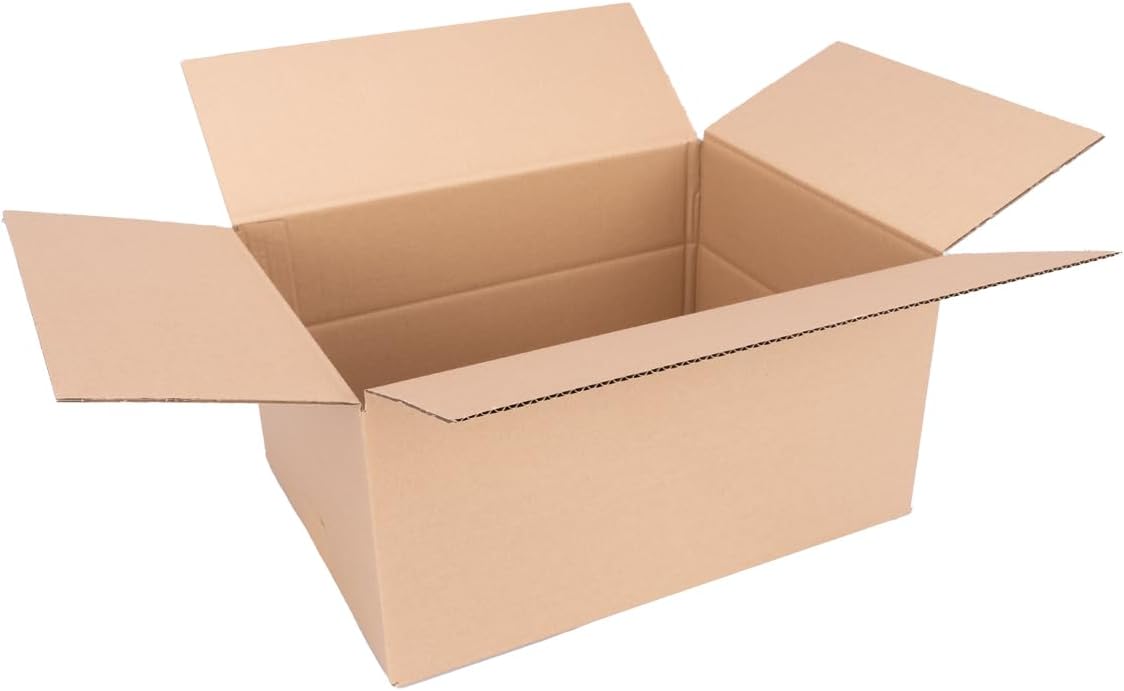 smiley pack Lot de 25 cartons pliables - 400 x 300 x 200 mm - Marron ...