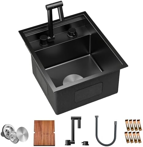 Bronstarz RV Kitchen Sink, 18 x 15 x 9 Inch Undermount Bar Sink,16 ...