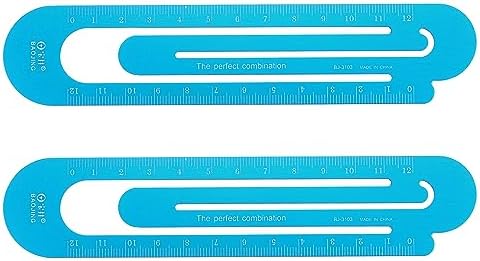 Amazon.com: HARFINGTON 2pcs Straight Ruler 12cm Metric Bookmark Clip ...