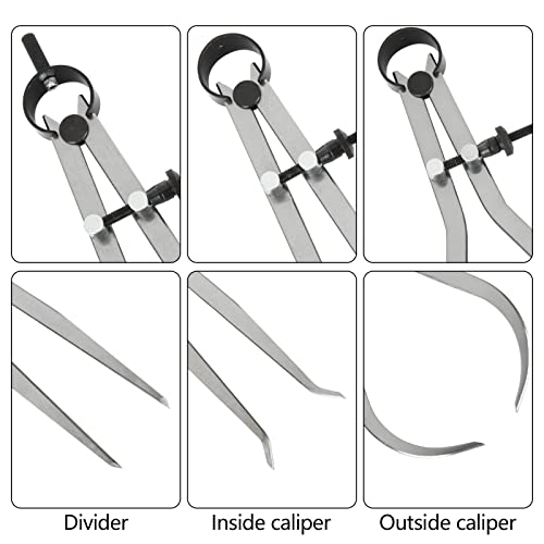 Snapklik.com : 3pcs 8 Inch Long Spring Caliper Set, Carbon Steel ...