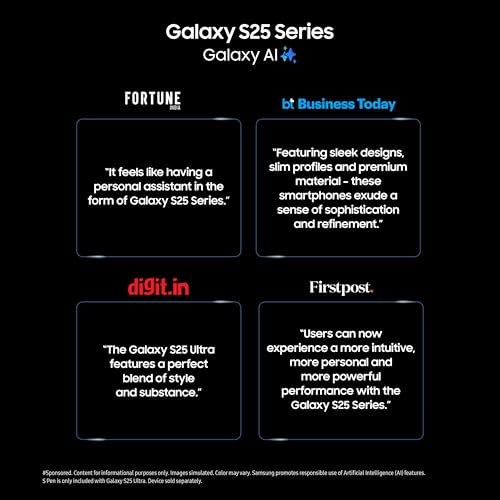 Samsung Galaxy S25 Ultra 5G Mobile with Galaxy AI (Titanium Whitesilver ...